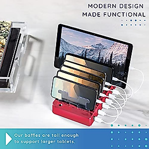 Hercules Tuff Charging Station with 6 Cables - Pink