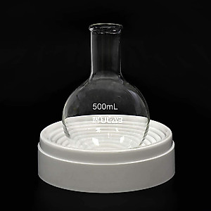 ULAB Boiling Flask of Round Bottom Set, 2pcs of Vol.250ml, Borosilicate 3.3 Glass Material, UBF1004