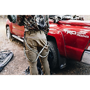 First Lite Suspenders - Adjustable Stretch Nylon Pant Suspenders - Brown/Tan - One Size