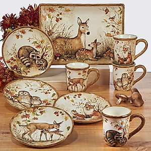 Certified International Pine Forest 16 oz. Mugs, Set of 4, 4 Count (Pack of 1),