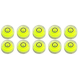 10 Pack Bubble Spirit Level Degree Mark, 18x9mm Circular Bullseye Level Measuring Instruments Spirit Level, Use for Tripod, Phonograph, Turntable (18x9mm)