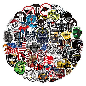 Hard Hat Stickers, 105 PCS Funny Sticker, Waterproof Cooler Stickers for Helmet, Tool Box, Thermos, Suitcase, Laptop, etc