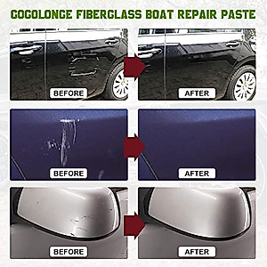 Gogolonge Fiberglass Boat Repair Paste, 5 Pcs XT200 Waterproof Quick-Drying Putty Paint, Gelcoat Repair Kit, Instafix Fiberglass Boat Repair Paste, Scratch Remover Touch Up Fix Tools (Gray)