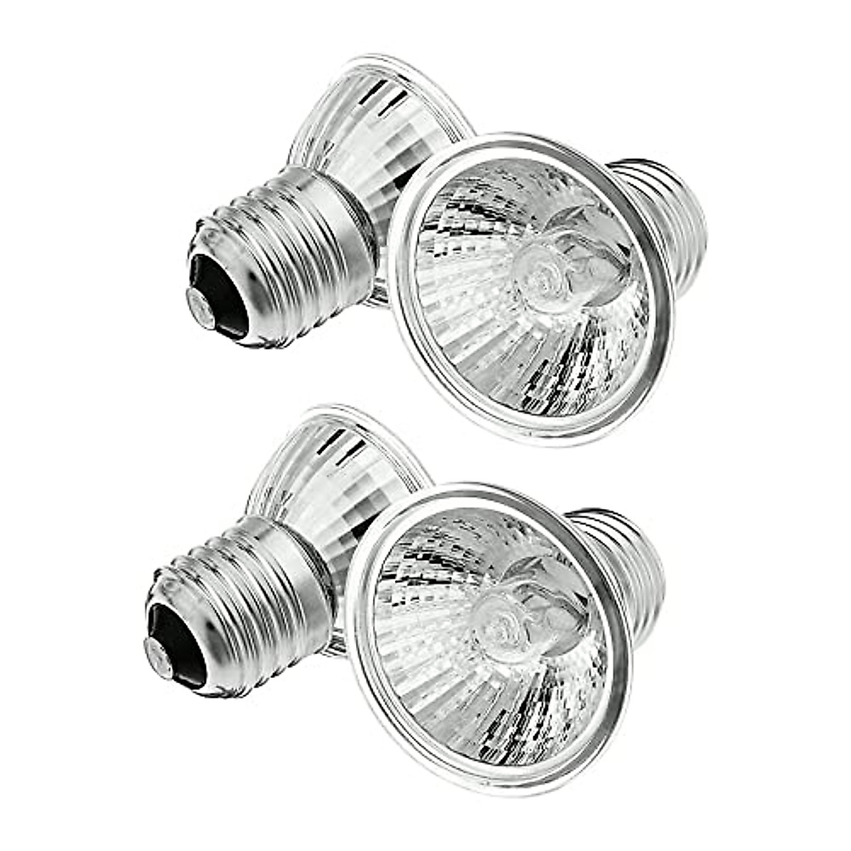 4-Pack 50W UVA+UVB Bulbs | Heat and Light for Reptiles and Amphibian Tanks, Terrariums and Cages | E27 Lamp Works with Various Lamp Fixtures