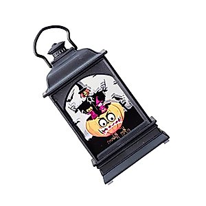 Mini Candle Battery Lantern Outdoor Lantern Ghost Festival Party Decoration LED Lights for Halloween Fall Snow Globe Festival Party Ornament Pattern Light Flame Lamp Candle Light