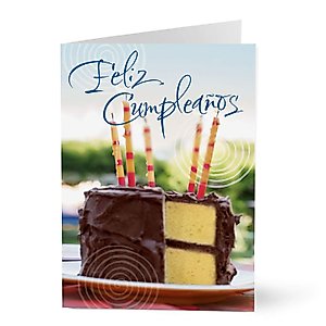 Hallmark Business Bulk 25 Pack Spanish Birthday Cards for Employees (Frosted & Festive), 5 x 7 Cards, Message Inside, Envelopes Included