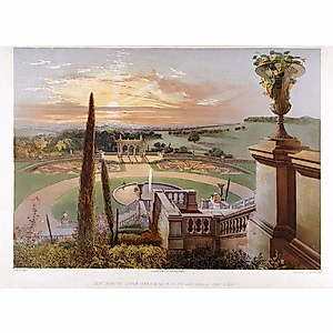 View from the Upper Terrace Walk, in the Gardens at Shrublands