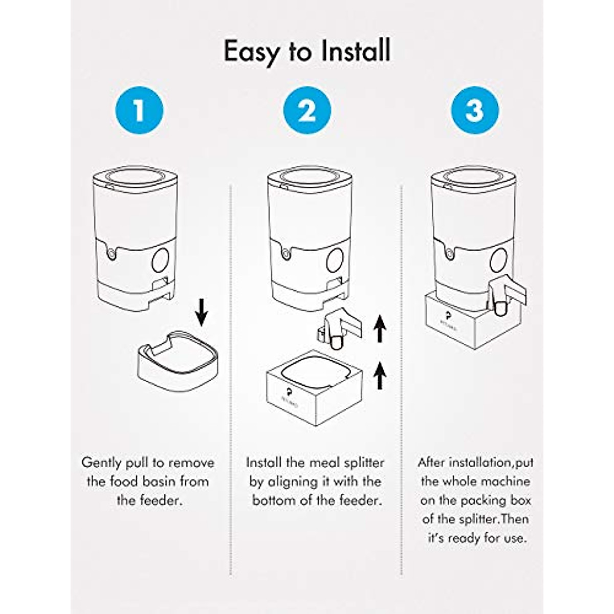 PETLIBRO Two-Way Pet Meal Splitter, Multiple Cat Feeder Accessories for Two Cats or Dogs, Same Time Feeding Food Dispenser Suitable for Automatic Cat Feeder Model PLAF001, PLAF101,PLAF002