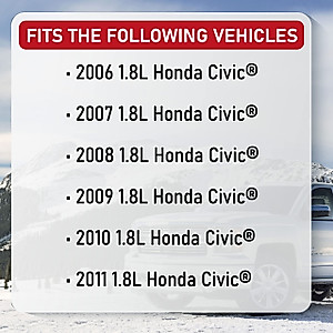 AC Compressor - A/C Compressor Compatible with Honda Civic 2006-2011, 1.8L - Replaces 38810RRBA01, 38800-RNA-A010-M, 38800-RNB-A02, 38800RNAA010M2, 38800RNAA01 - HVAC Air Conditioning Compressor