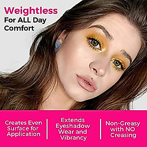 Concrete Minerals Eye Primer, Luxurious Silky-Soft Balm Formula, Longer-Lasting With No Creasing, Black Finish, 100% Vegan and Cruelty Free, Handmade in USA, 10 Grams (Obsidian)