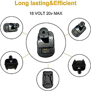 URUN DM18RL Adapter for Dewalt Milwaukee to Ryobi, Adaptor for Milwaukee M18 18V & for Dewalt 20V Battery Convert for Ryobi 18V Power Tools with USB Charging Port
