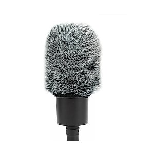 PhantAccy Pop Filter/Windscreen for Audio-Technica AT-2020 AT-2035 AT-2040 AT-2040 AT-2050 AT-2500 AT-4040 Microphones, Furry Mic Cover for Wind and Ambient Noise Reduction (Furry-BlackWhite)