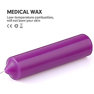 Low Temperature Candles, MANFLY Romantic Candles for Wedding Home Decor or Couples (Black & Purple)