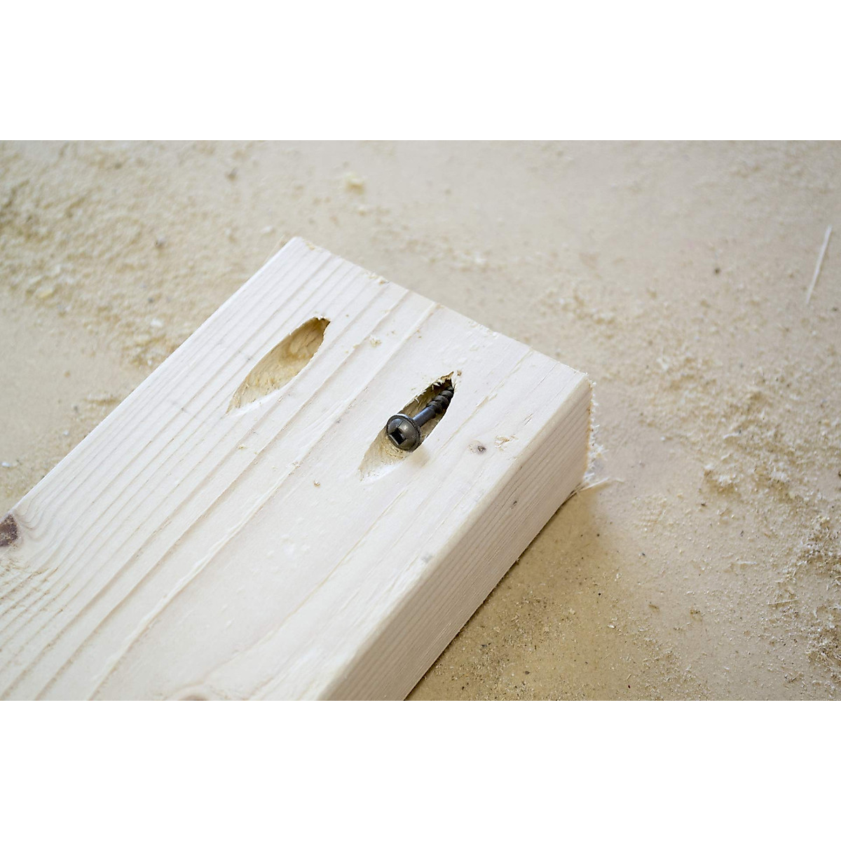 Yellowbird #8 x 1-1/4 Round Washer Head - Square Plain Lube - Extra Coarse Thread - Type 17 Pocket Screw - Bit Included - 700 Ct.