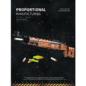 AmazingBlock Reobrix 77003 98k Model Building Toys with Shooting Function, 1028 PCS Building Kit, Collectible Building Bricks Set for Adults and Kids, DIY Building Blocks Present for Birthday