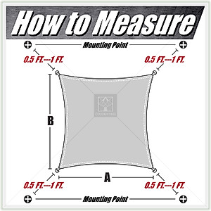 ColourTree 10' x 16' Sand Beige Sun Shade Sail Rectangle Canopy Fabric Cloth Screen, Water Permeable & UV Block UPF50, Heavy Duty, Carport Patio Outdoor - (We Customize Size)