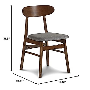 New Classic Furniture Morocco Dining Chair with Cushion, Set of 2, Dark Gray