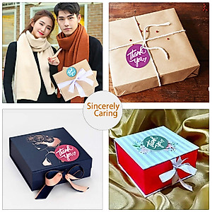 Dreecy 1.5 Inch Thank You Stickers, 1000 Pcs/roll Thank You Labels for Small Business, Packaging, Greeting Cards, Flower Bouquets, Mailer Seal Stickers, Candy Bags, Envelopes and Gift Wraps, 8 Colors