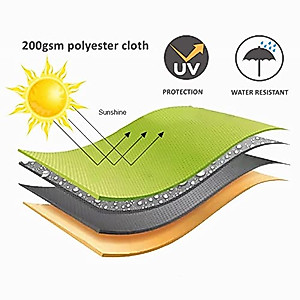 uHousDeco 9 ft Solar LED Patio Umbrella Umbrella, Auto Control and Rotatable Design Taupe