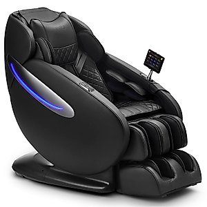 MYNTA Massage Chair MC3100, Full Body Zero Gravity SL Track 3D Massage Chair with Calf Roller Massage, Voice Control, Thai Stretch, Black