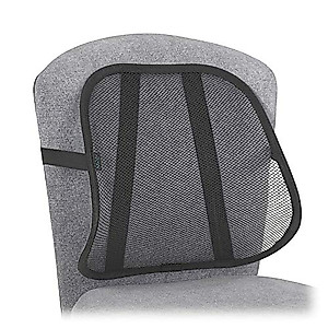 Safco 7153BL Mesh Backrest, 17-1/2w x 3-1/8d x 15h, Black Part No. 7153BL