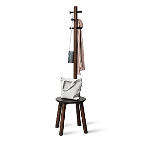 UMBRA PILLAR STOOL/COATRACK BLK/WAL
