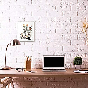 Stupell Industries Fashion Brand Makeup in Mason Jars Glam Design, Designed by Ziwei Li Wall Art, 10 x 15, Pink, Living Room