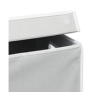 Simple Houseware Foldable Laundry Hamper Basket with Lid, Grey