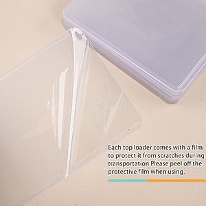 Top Loaders Card Sleeves for Trading Card,Toploader Card Protectors Hard Plastic, Trading Card Sleeves Holder Fit for Baseball Card, Sports Cards (50 Pcs)