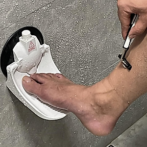 Shower Step for Shaving Legs, Non - Slip Suction Cup Foot Rest Shower Shaving Leg Assist, Foot Stand for Shower, Easy Installation and Removal Very Suitable for Traveling(White)