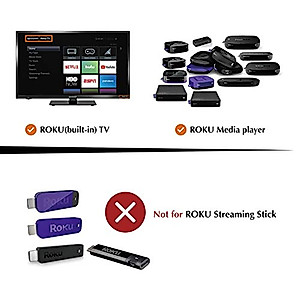 Amaz247 ROKU Remote Works with All Roku Player (Box Shape of Roku) and a Regular TV. Pairing Instruction Included. Does NOT Work with ROKU Stick!!