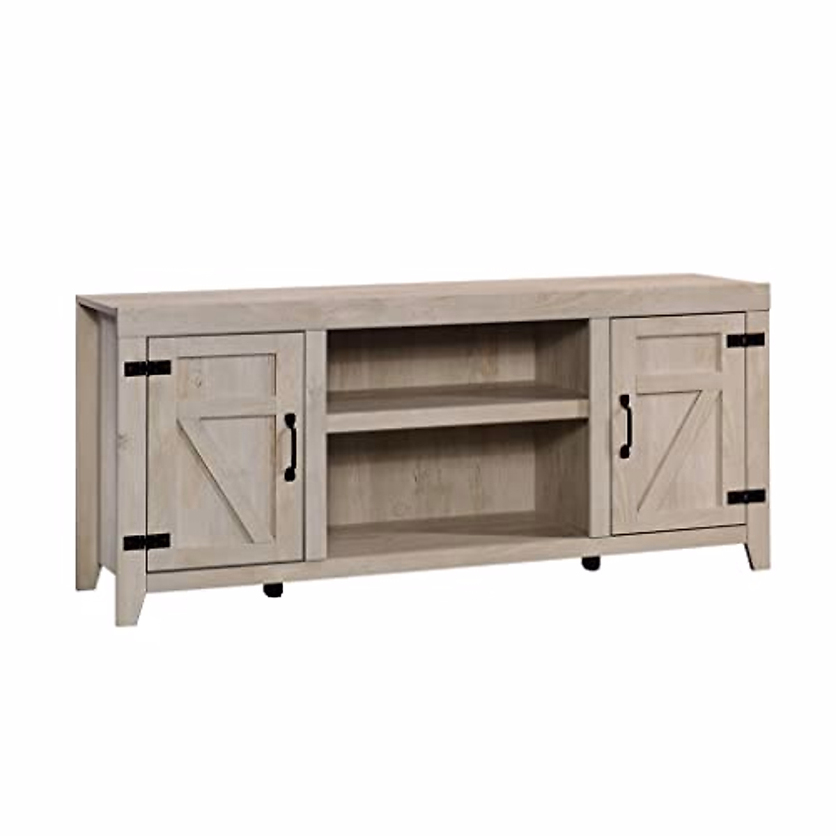 Sauder Misc Entertainment Farmhouse Credenza, for TVs up to 70", Chalked Chestnut Finish