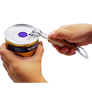 Vethwal Magnetic Can Punch Bottle Opener, Manual Stainless Steel Church Key Can Opener with Magnet for Camping and Traveling 1 Pack