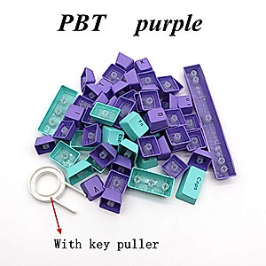 Mosptnspg CJXSP PBT 61 Keycaps 60 Percent, Gaming Keycaps OEM Profile Backlit Keycap Set for 60 Percent Cherry MX Mechanical Keyboard GK61 ，Only keycaps (Zilian)