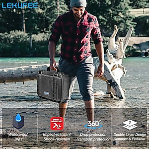 Lekufee Waterproof Hard Case Compatible with DJI Avata Pro Combo/DJI Goggles Integra/DJI Goggles 2/DJI RC Motion 2 and More DJI Avata Drone Accessories(Case Only)