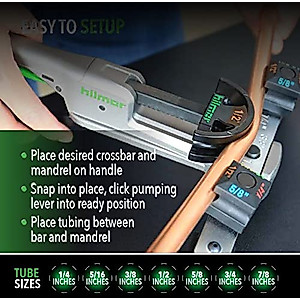 Hilmor 1839032 CBK Compact Bender Kit, 1/4" To 7/8" - HVAC Tools and Equipment for Tube and Pipe Bending, Black