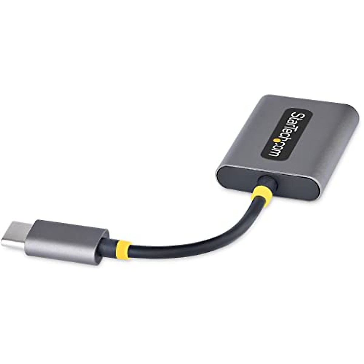 StarTech.com USB-C Headphone Splitter, USB Type C Dual Headset Adapter w/Mic Input, USB C to 3.5mm Audio Adapter/Earphone Dongle, USB C to Audio Jack/Aux Output, 24-bit DAC (USBC-Audio-Splitter)