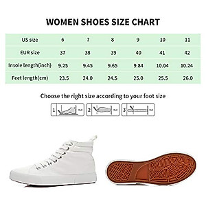 yageyan Womens High Top Canvas Sneakers Fashion Classic Shoes Comfortable White and Leopard Walking Shoes(White11)