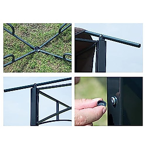 Outdoor Grill Gazebo BBQ Canopy for Outdoor Barbeque Shelter Girll Canopy Grill Gazebo Hardtop (L96 x W60 x H101 Inch) Red