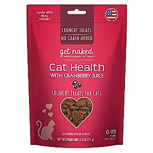 Get Naked Urinary Health Crunchy Treats For Cats, Cranberries, (1 Pouch), 2.5 Oz