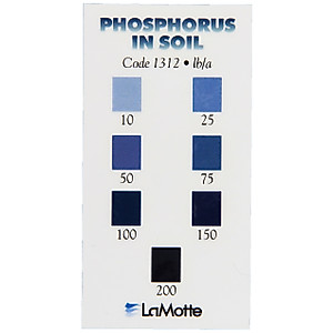LaMotte 1312 Soil pH Test Kit Color Chart, Phosphorous