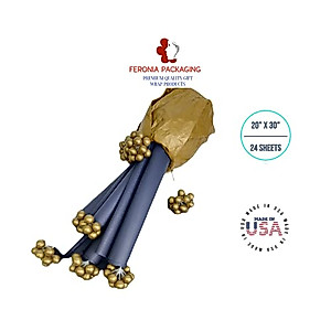 Navy Blue Tissue Paper Squares, Bulk 24 Sheets, Premium Gift Wrap and Art Supplies for Birthdays, Holidays, or Presents by Feronia packaging, Large 20 Inch x 30 Inch