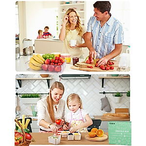 Snackle Box Container, Dishwasher Safety - Divided Serving Tray with Lid and Handle, Charcuterie Board for Portable Snack Platters - Clear Organizer for Fruits Snacks - Perfect for Road Travel Party