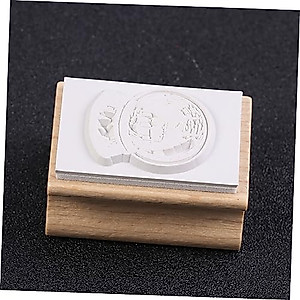 Abaodam Christmas Craft Stamp 3pcs Christmas Sealing Stamp Christmas Bag fillers Holiday Album Stencil Holiday Stamp stampers Party Favors Wooden Stamper die Account Bamboo