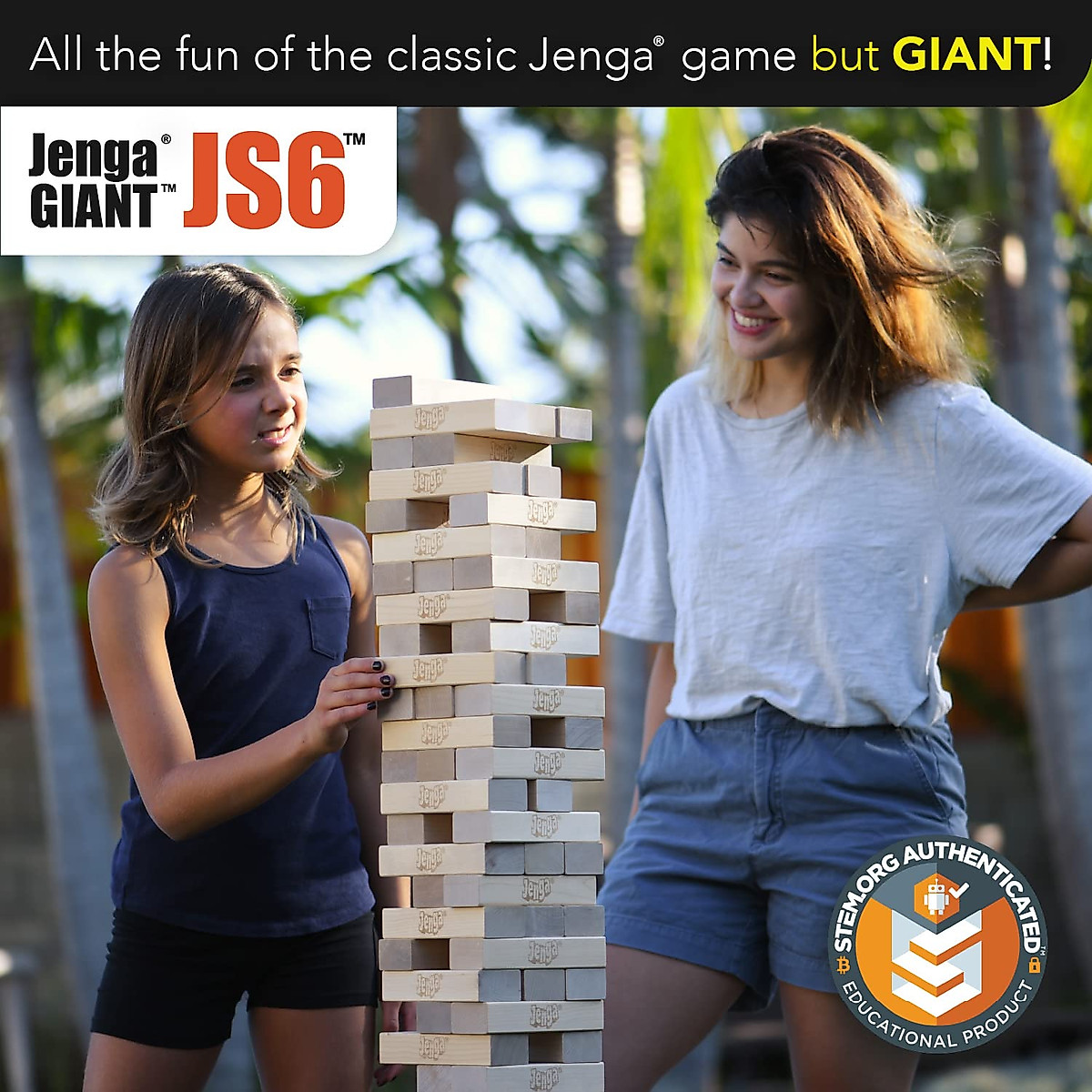 Jenga Giant - Stacks to Over 4 Feet - Officially Licensed - JS6