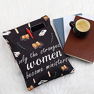 Gzrlyf only The Strongest Women Become Ministers Book Sleeve Ordination Gifts for Pastor Minister Appreciation Gift Bible Bag (Ministers Book Sleeve)