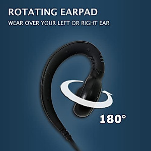 ProMaxPower 1-Wire C-Shape Swivel Earpiece with PTT Mic for Motorola Two-Way Radios XPR3000, XPR3300e, XPR3500e, DP3441, DEP550, MTP3550, XiR-P6620, XiR-P6628