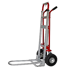 SNAP-LOC 800 lb Hand Truck Cart with Expandable Convertible Platform and 10" Tires