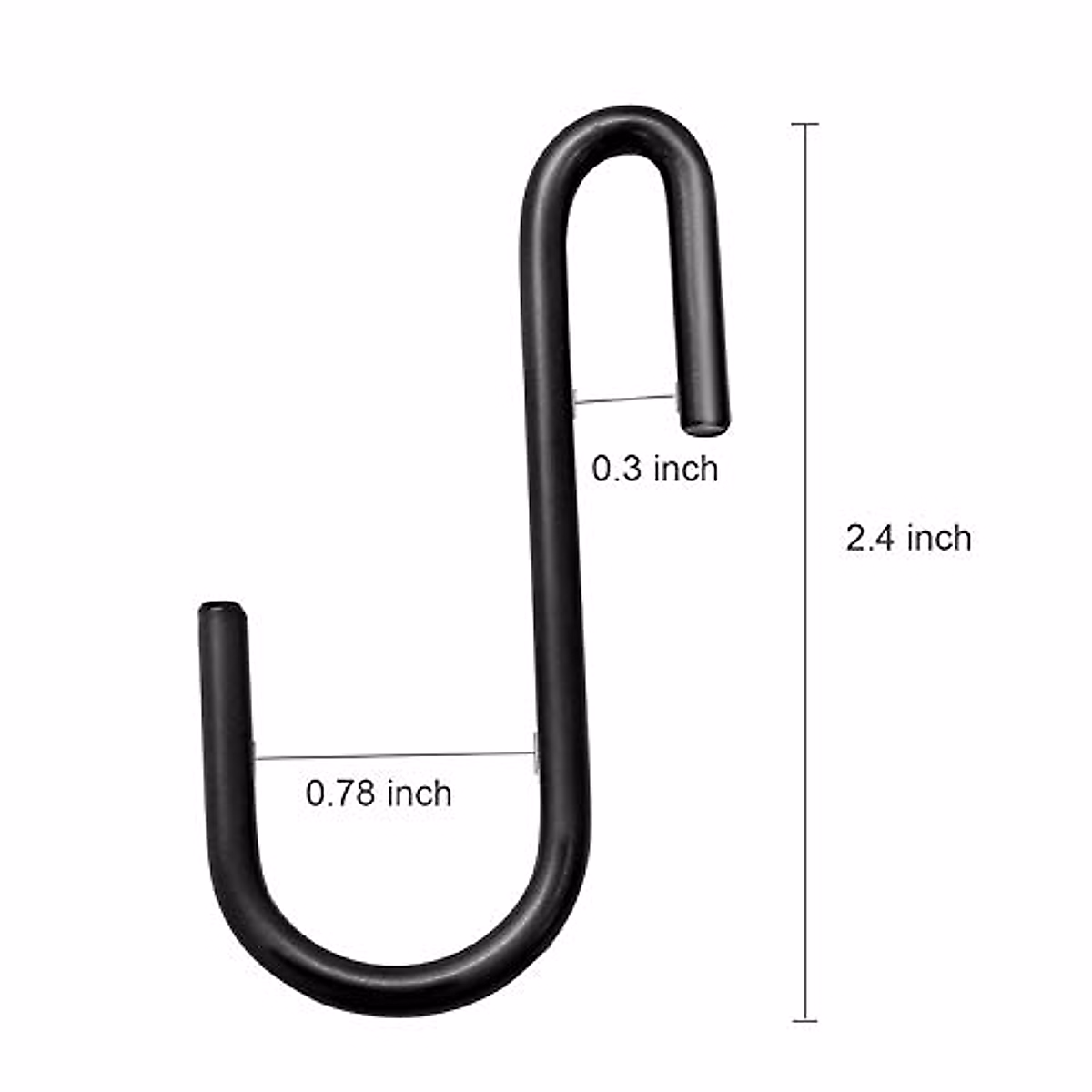 30 Pack ESFUN Heavy Duty S Hooks Black S Shaped Hooks Hanging Hangers Pan Pot Holder Rack Hooks for Kitchenware Spoons Pans Pots Utensils Clothes Bags Towels Plants