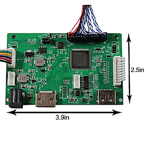 FanyiTek HDMI USB Audio LVDs Controller Board 30pin for 21.5" 23.8 inch 1920x1080 T215HVN01.0 M215HW03 V1 M215HW03 V2 M215HGE-L23 M215HTN01.1 LM238WF5-SSA1 WLED LCD Screen